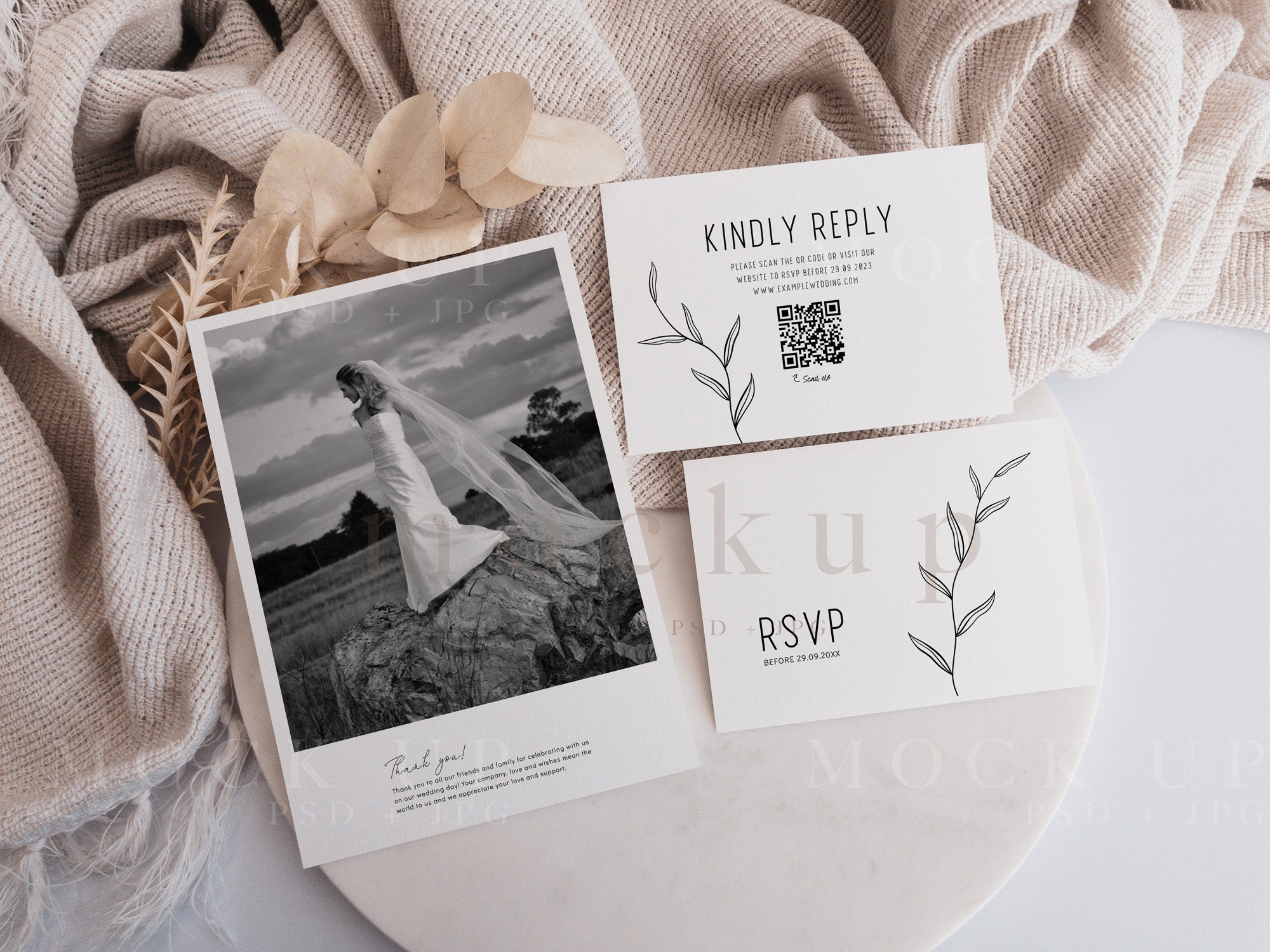 Wedding Invitation Set Mockup, Wedding Suite Mockup, 5x7 Card Mockup ...