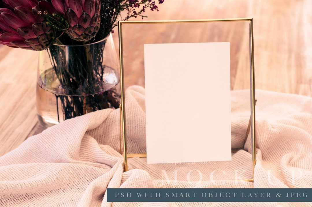 Gold Frame Sign Mockup for Wedding Signs or Special Even Signs, Table ...
