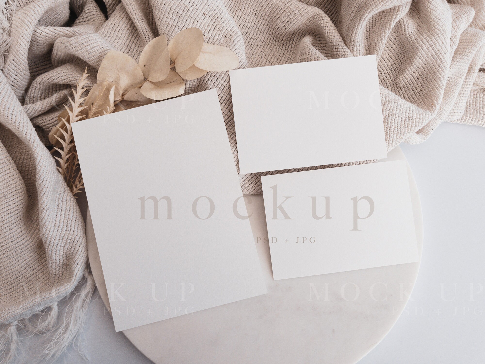 Wedding Invitation Set Mockup, Wedding Suite Mockup, 5x7 Card Mockup ...