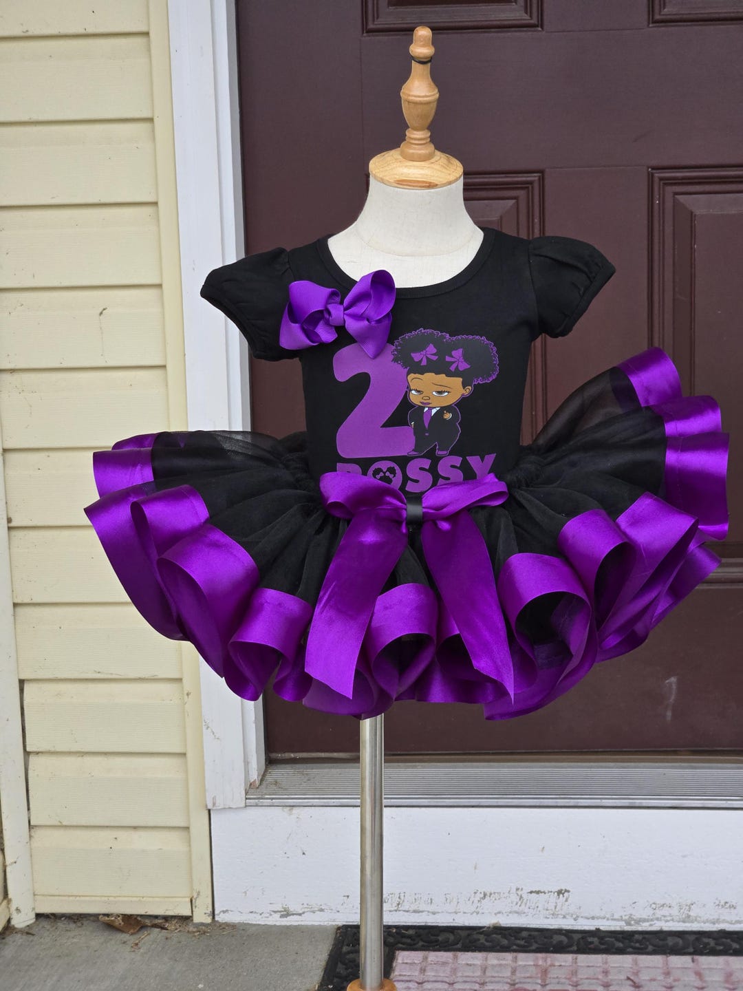 Bossy Baby Tutu Outfit Boss Baby Birthday Tutu Set, Purple Tutu, Custom ...