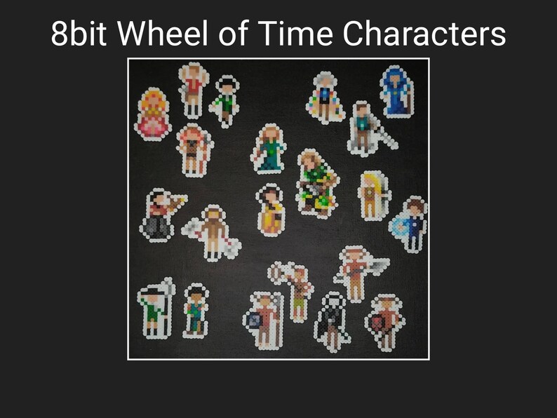 8bit Wheel of Time Character Magnets Rand Perrin Mat Egwene Nyneave ...