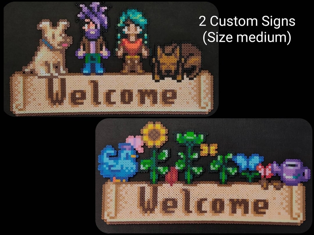 Fun Video Game Themed Pixel Art Signs Welcome Staff Only Custom Design ...