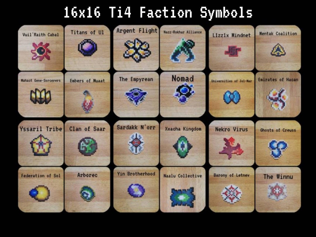 16x16px Twilight Imperium Faction Symbols mini Beads - Etsy