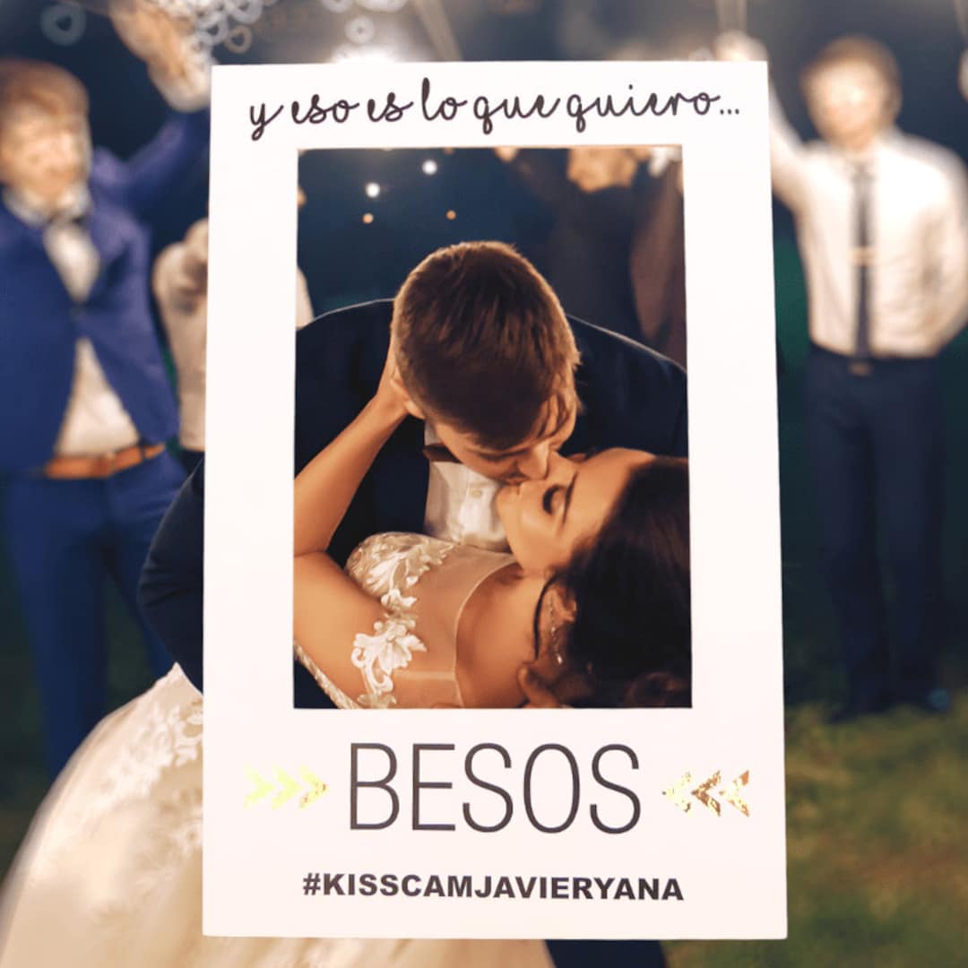 Personalized Photocall for Wedding KISS CAM Kiss Without Fail If You ...