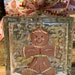 Hand Painted Gingerbread Glass Block Light, Signed, With Strand of 20 ...