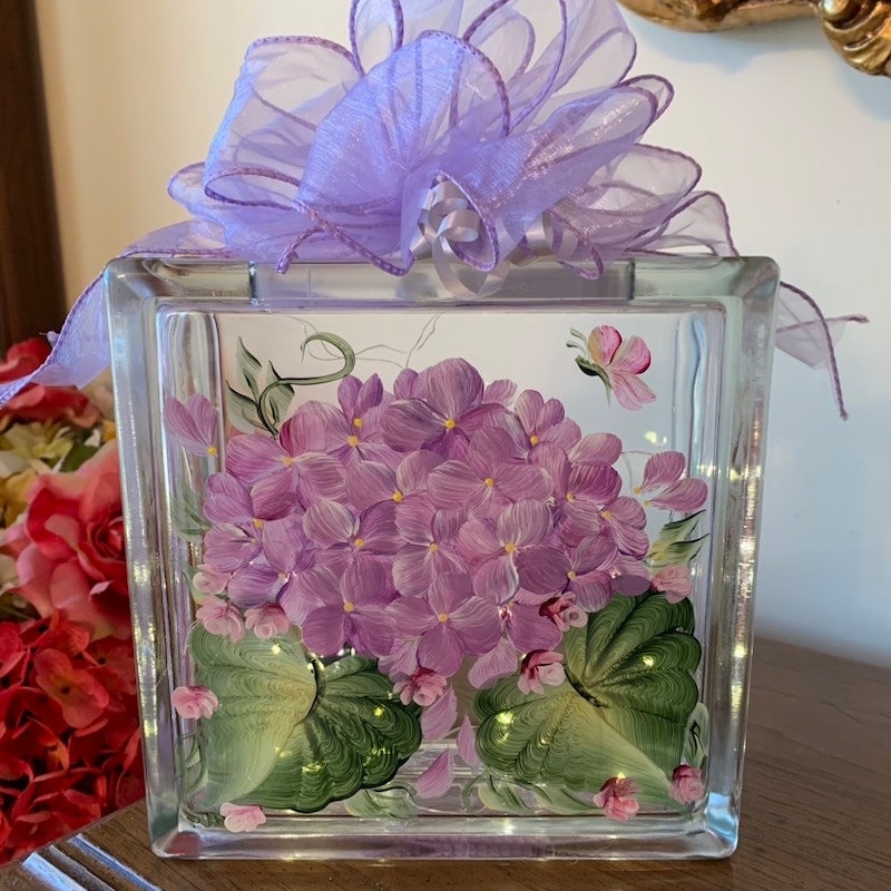 Painted Glass Blocks - Etsy