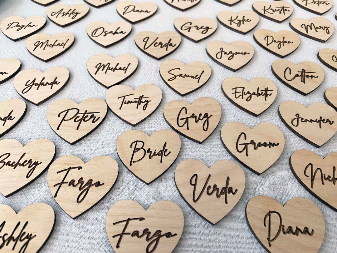 Personalised Place Names, Wedding Place Setting Name Tags Rustic ...