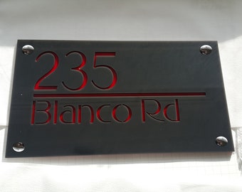 Acrylic Door Number Sign - Etsy