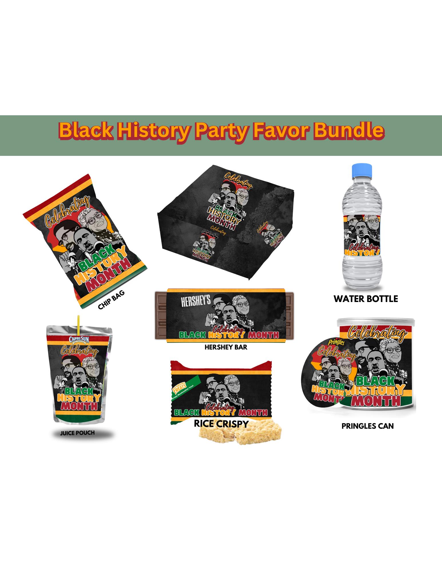 Editable Black Party Favor Design - Etsy