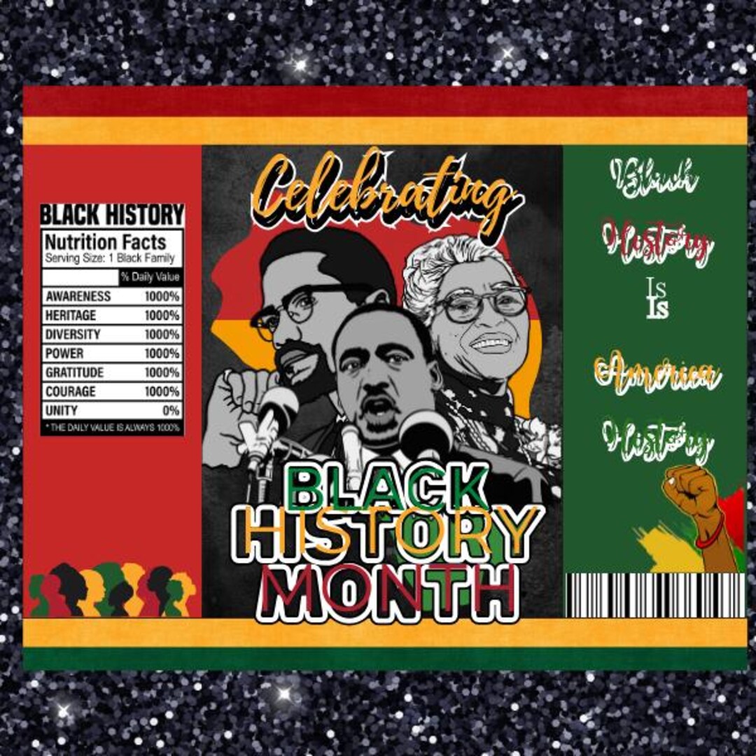 Editable Black Party Favor Design - Etsy