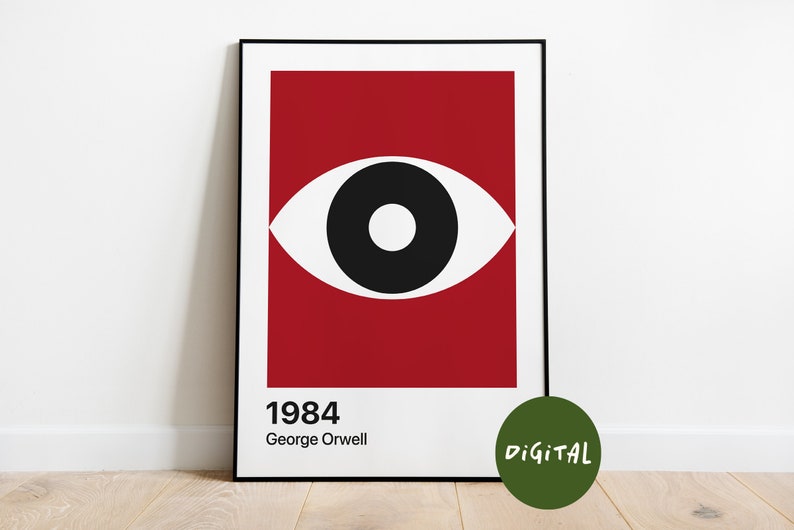 1984 George Orwell 3 Digital Posters, Retro Wall Art, Vintage ...