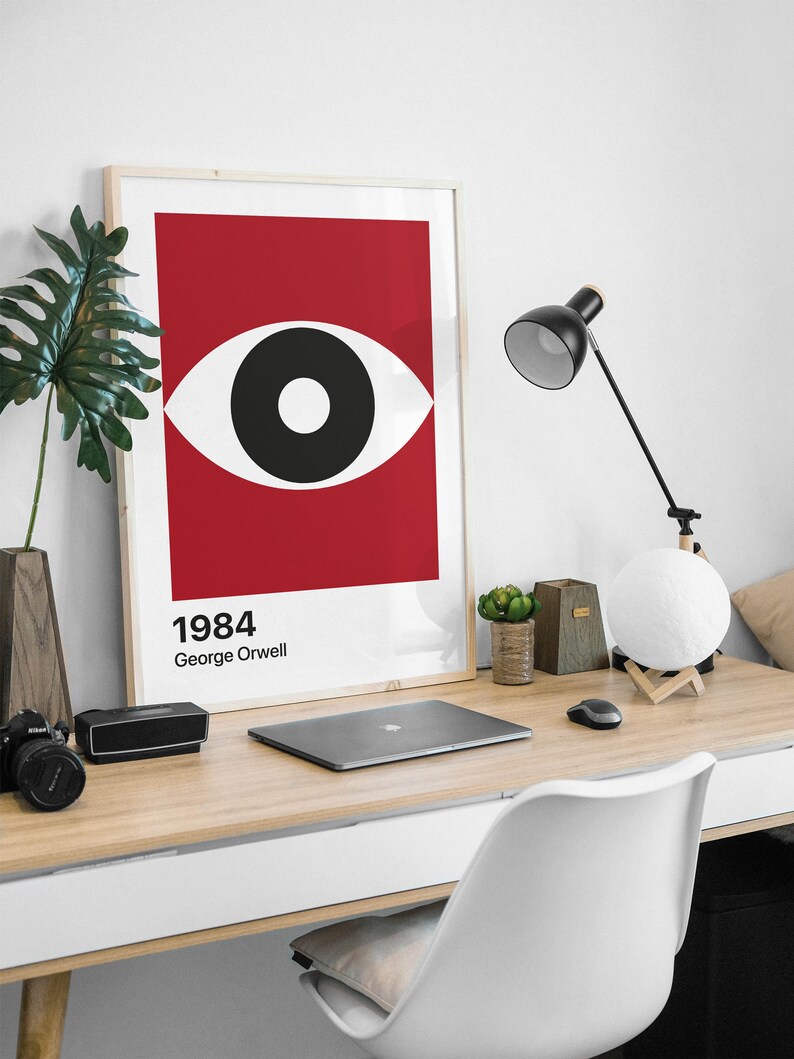 1984 George Orwell 3 Digital Posters, Retro Wall Art, Vintage ...