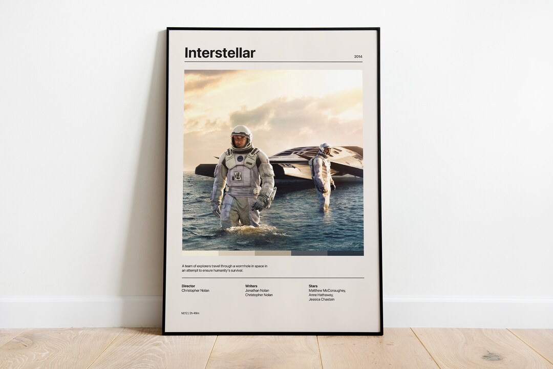 Interstellar Digital Poster, Cinema Poster, Movie Poster, Interstellar Print, Printable Wall Art ...