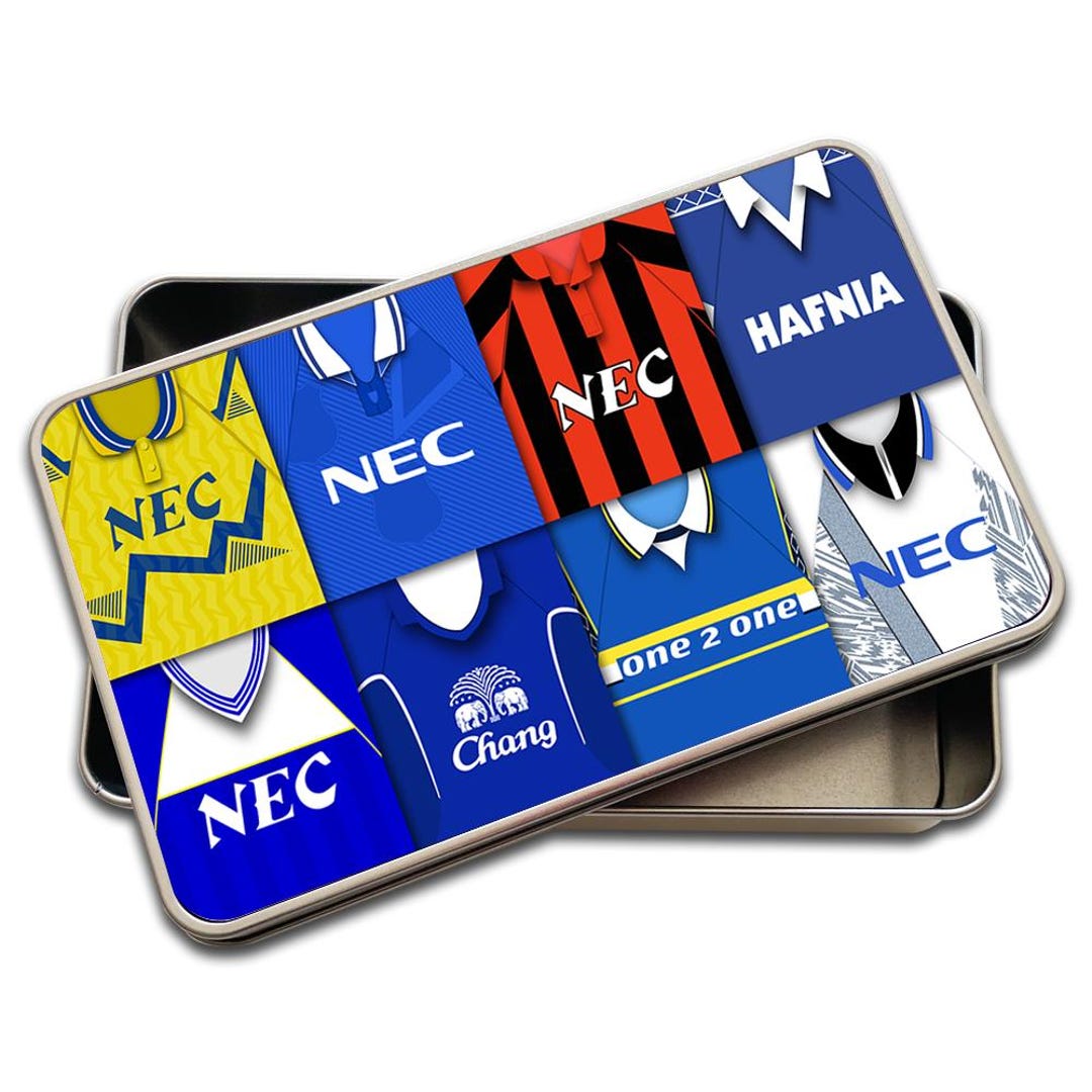 Everton Retro Kit Montage Pencil Tin Case Great Toffees Fans Gift ...