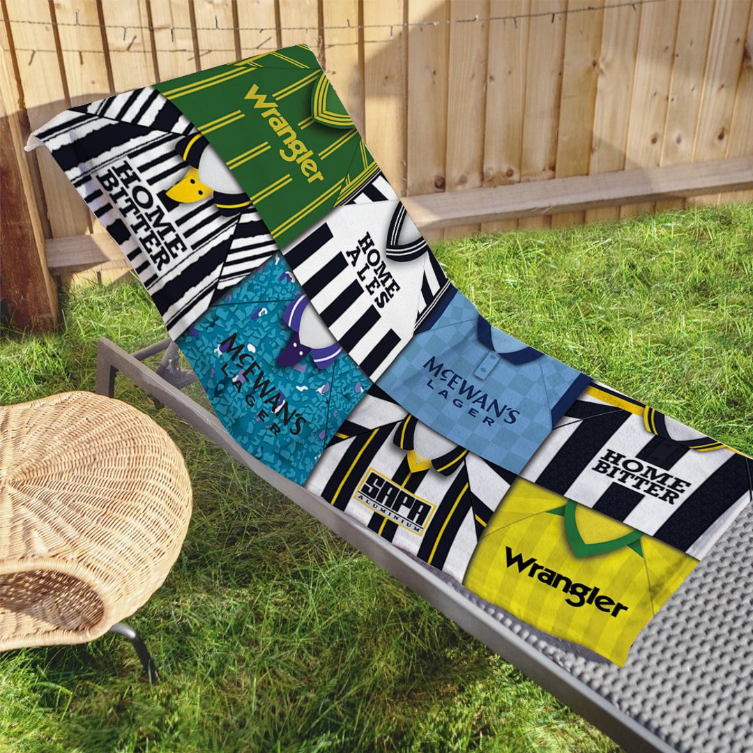 Notts County Retro Shirt Classic Kits Shirts Montage Beach Towel Top ...