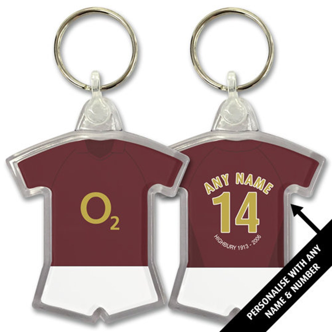 Arsenal 2006 Retro Home Shirt Kit Personalised Keyring Key Ring Key ...