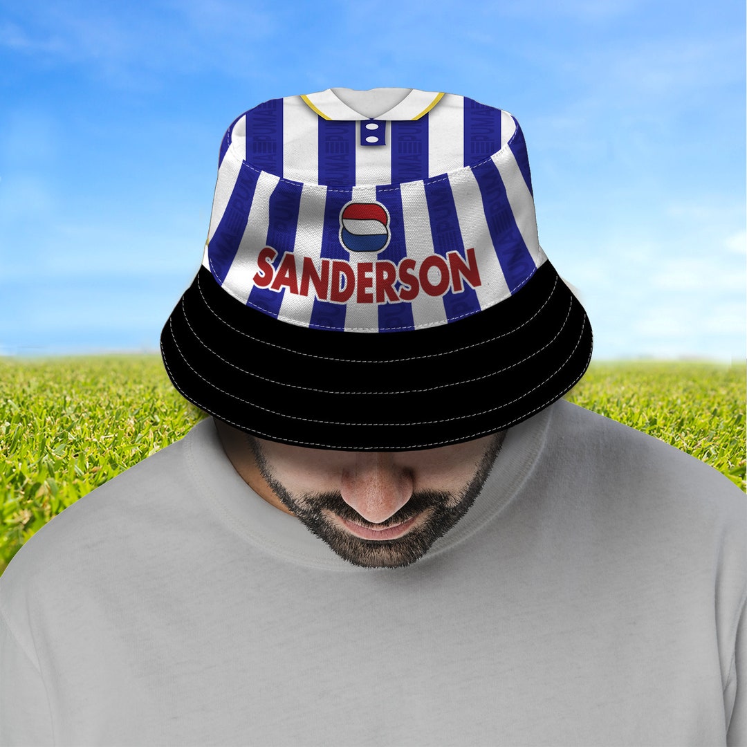 Sheff Wednesday Retro Home Shirt 1993 Bucket Hat Summer Hat Classic ...