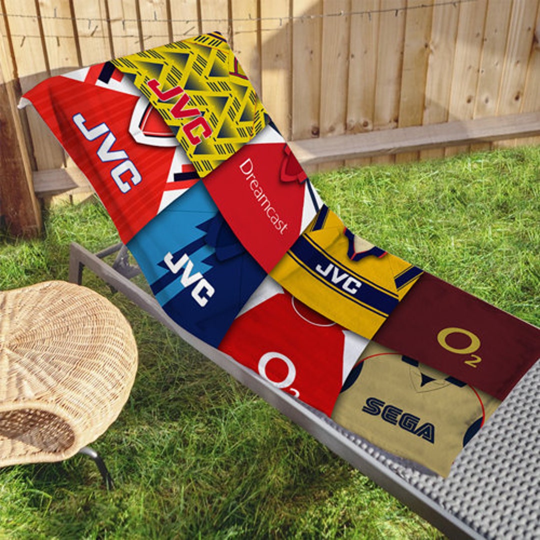 Arsenal Retro Shirt Classic Kits Shirts Montage Beach Towel Top Quality ...