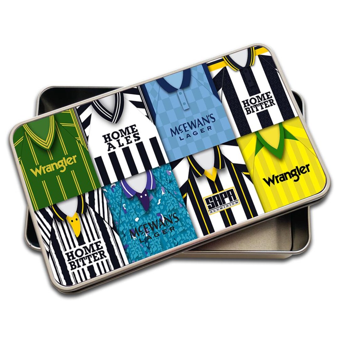 Notts County Retro Kit Montage Pencil Tin Case Great Magpies Fans Gift ...