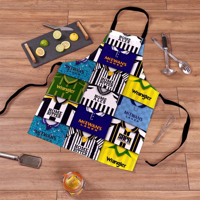 Notts County Retro Shirt Classic Kits Shirts Adult Apron | Top Quality ...