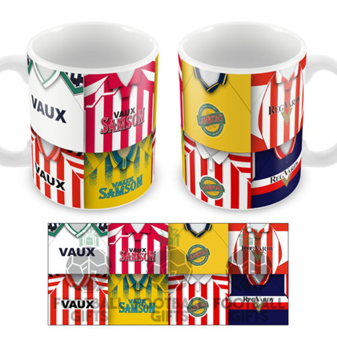 Sunderland Retro Shirt Classic Kits Shirts Montage Mug Cup Top Quality ...