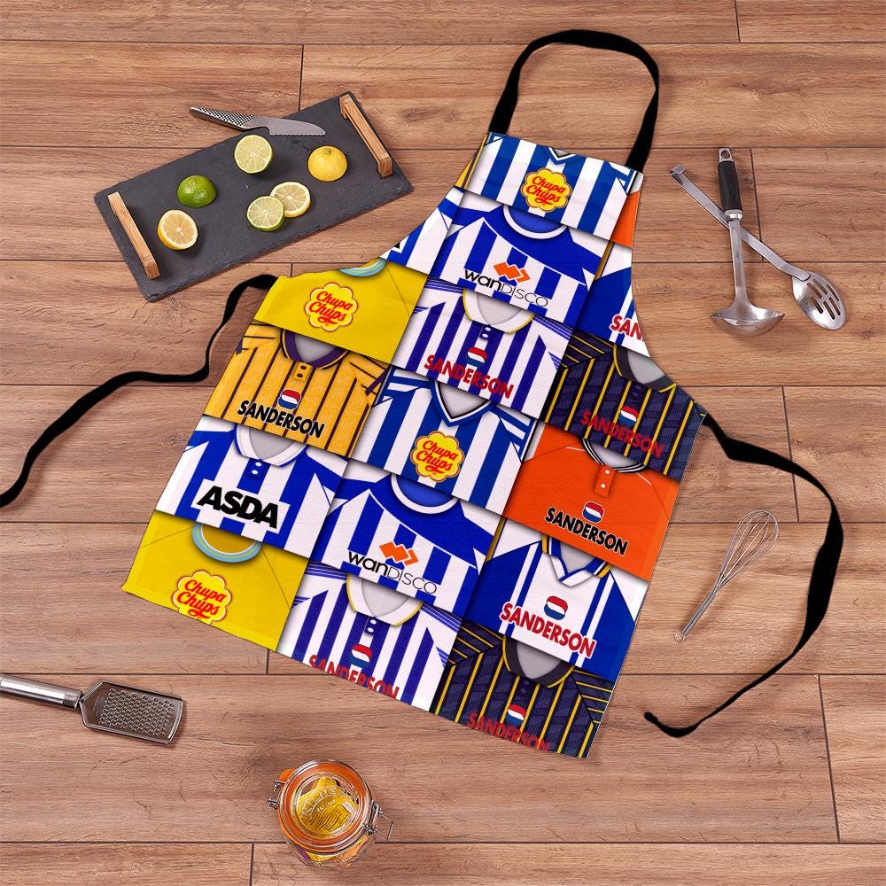 Sheff Wed Retro Shirt Classic Kits Shirts Adult Apron | Top Quality ...