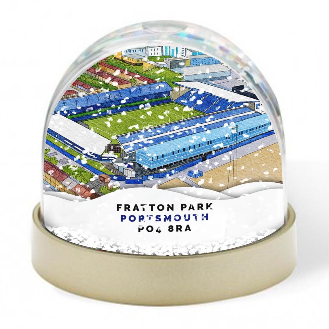 Portsmouth Around the Grounds Fratton Park Stadium Water Colour Snow ...