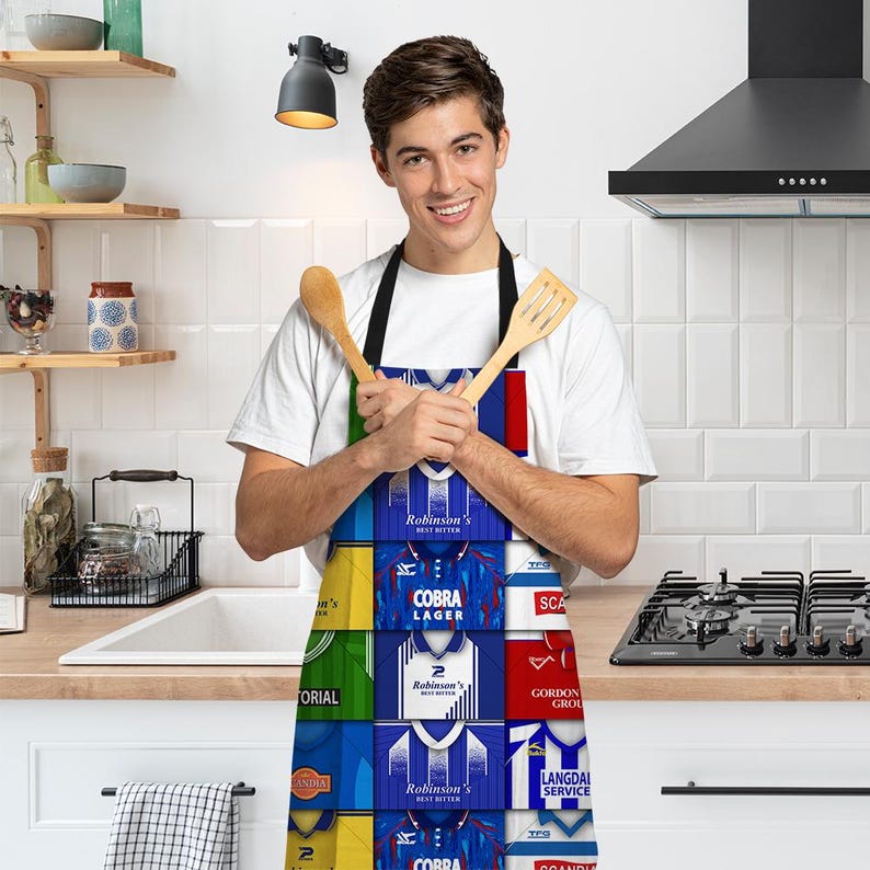 Stockport County Retro Shirt Classic Kits Shirts Adult Apron | Top ...