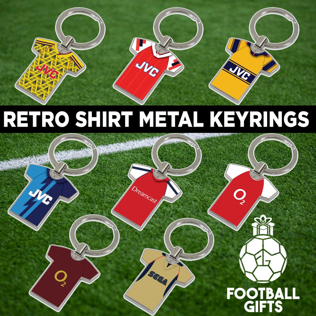Arsenal Retro Shirt Kit Metal Keyring Key Ring Key Chain | Choice of ...
