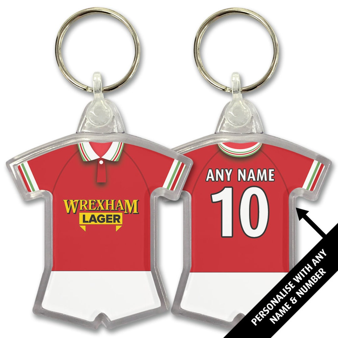Wrexham Home 1997 Retro Shirt Kit Personalised Keyring Key Ring Key ...