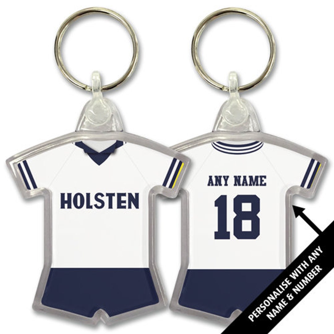 Spurs 1994 Retro Home Shirt Kit Personalised Keyring Key Ring Key Chain ...