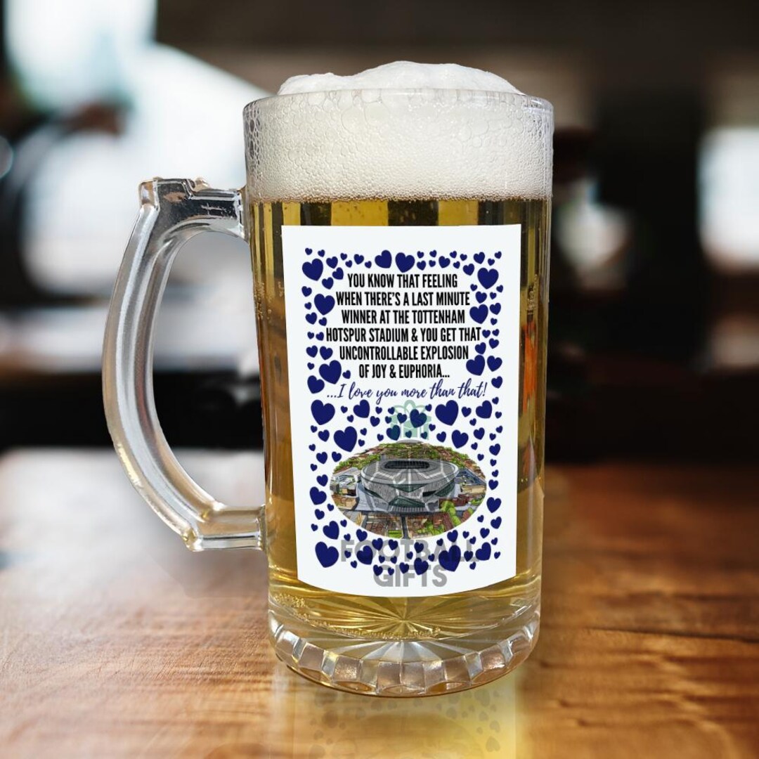 Spurs Beer Glass I Love You More Than That Love Hearts Beer Stein Glass ...