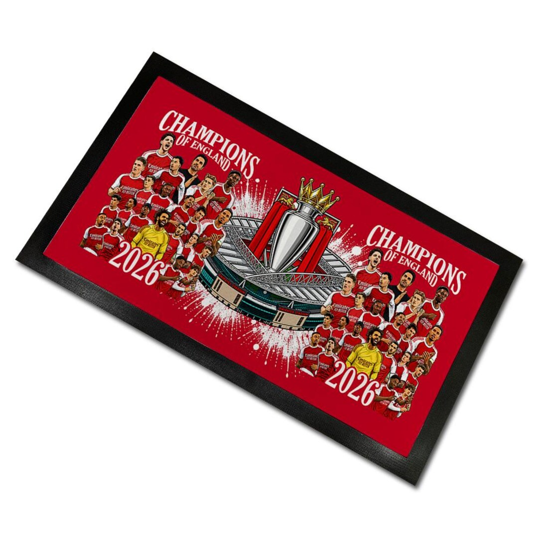 Arsenal Champions of England 2026 Bar Runner Mat Great Gift for Gunners ...