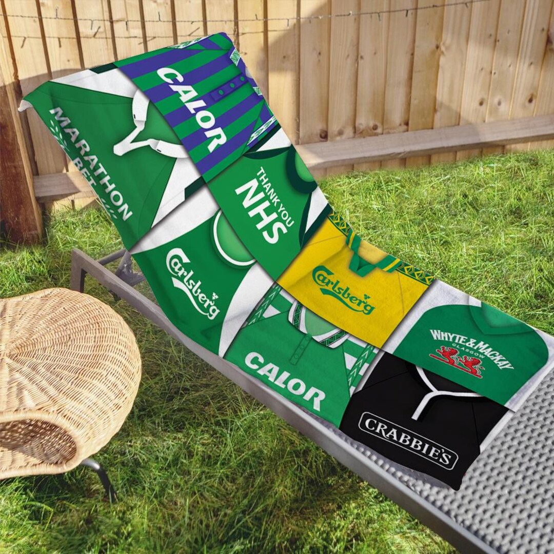 Hibs Retro Shirt Classic Kits Shirts Montage Beach Towel Top Quality ...