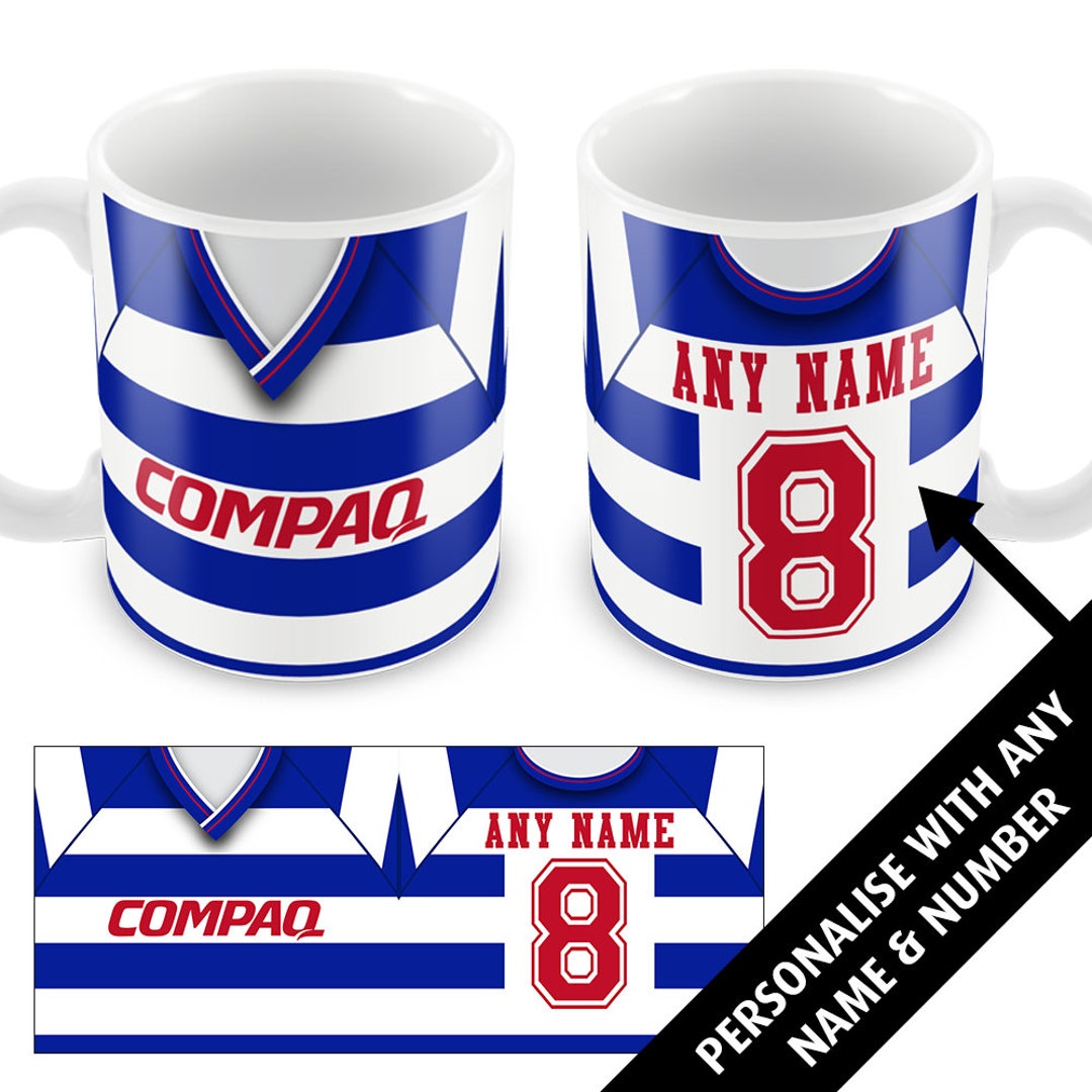 QPR Home 1994 Retro Shirt Kit Personalised Mug Cup Great Christmas Gift ...