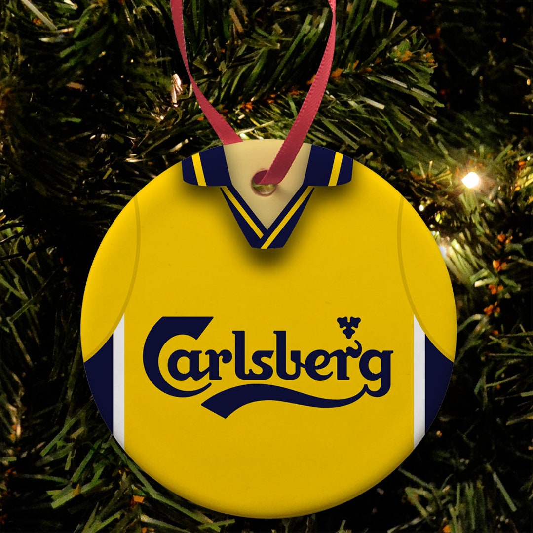 Wrexham Away 1998 Retro Shirt Kit Christmas Tree Decoration Bauble Flat ...