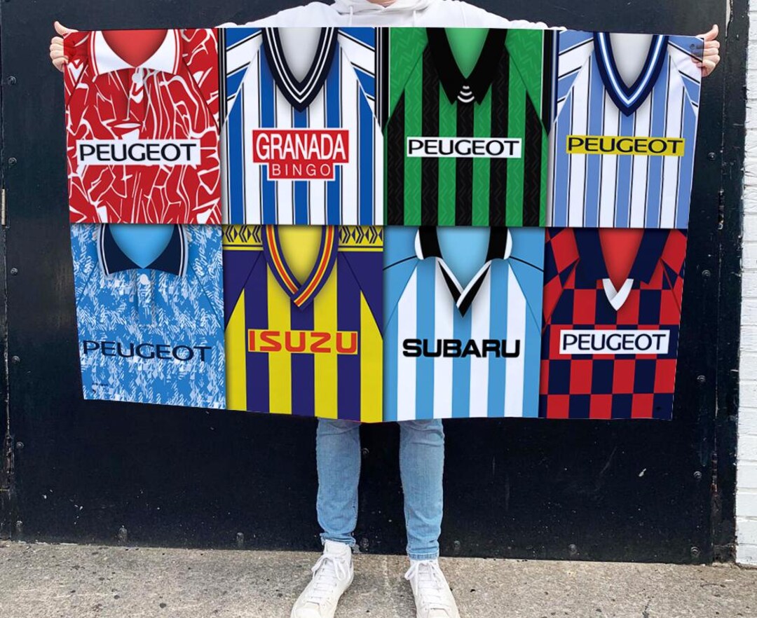 Coventry Retro Shirt Montage Football Flag High Quality 5ft X3ft ...