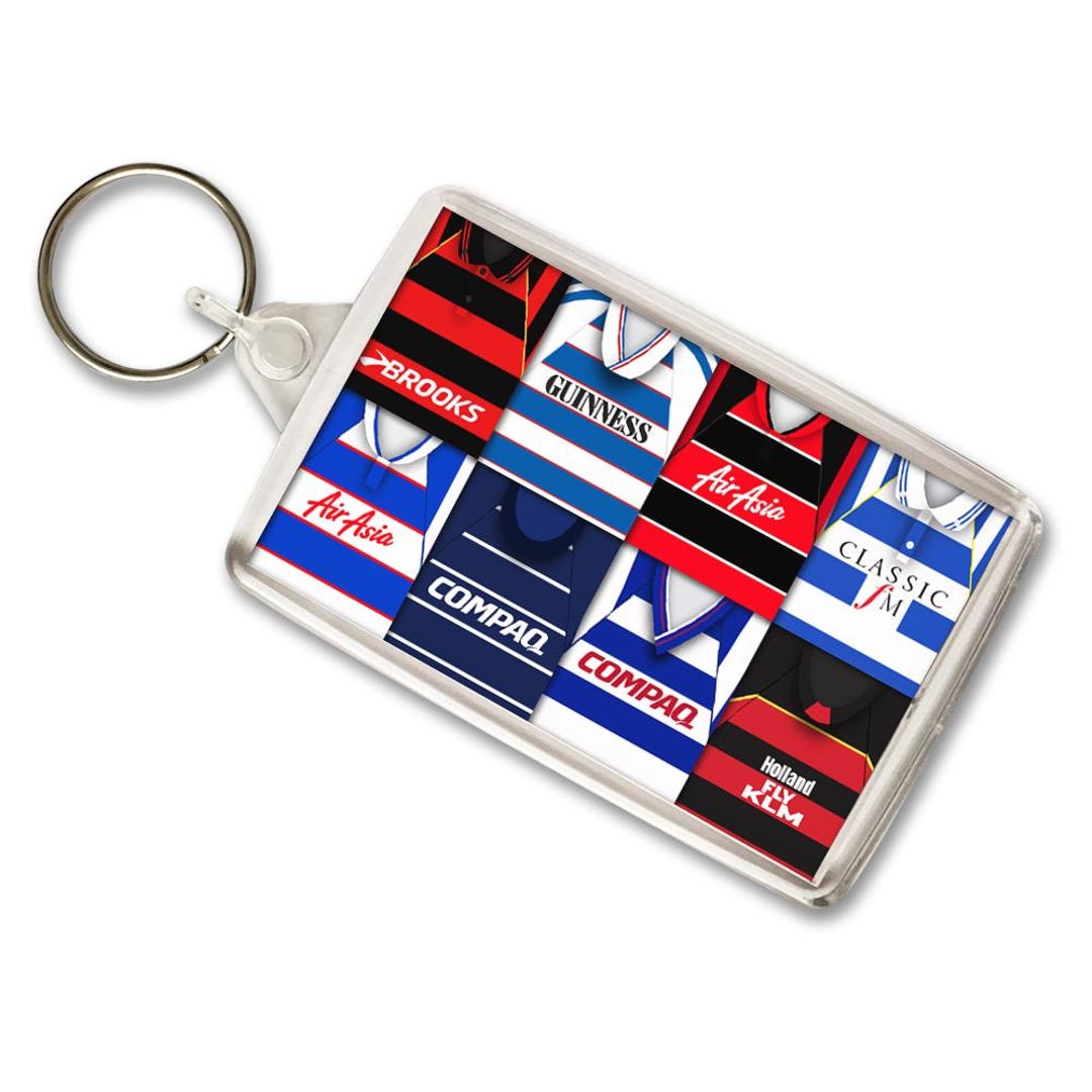 Queens Park Rangers Retro Shirt Montage Keyring | Standard Keyring Key ...