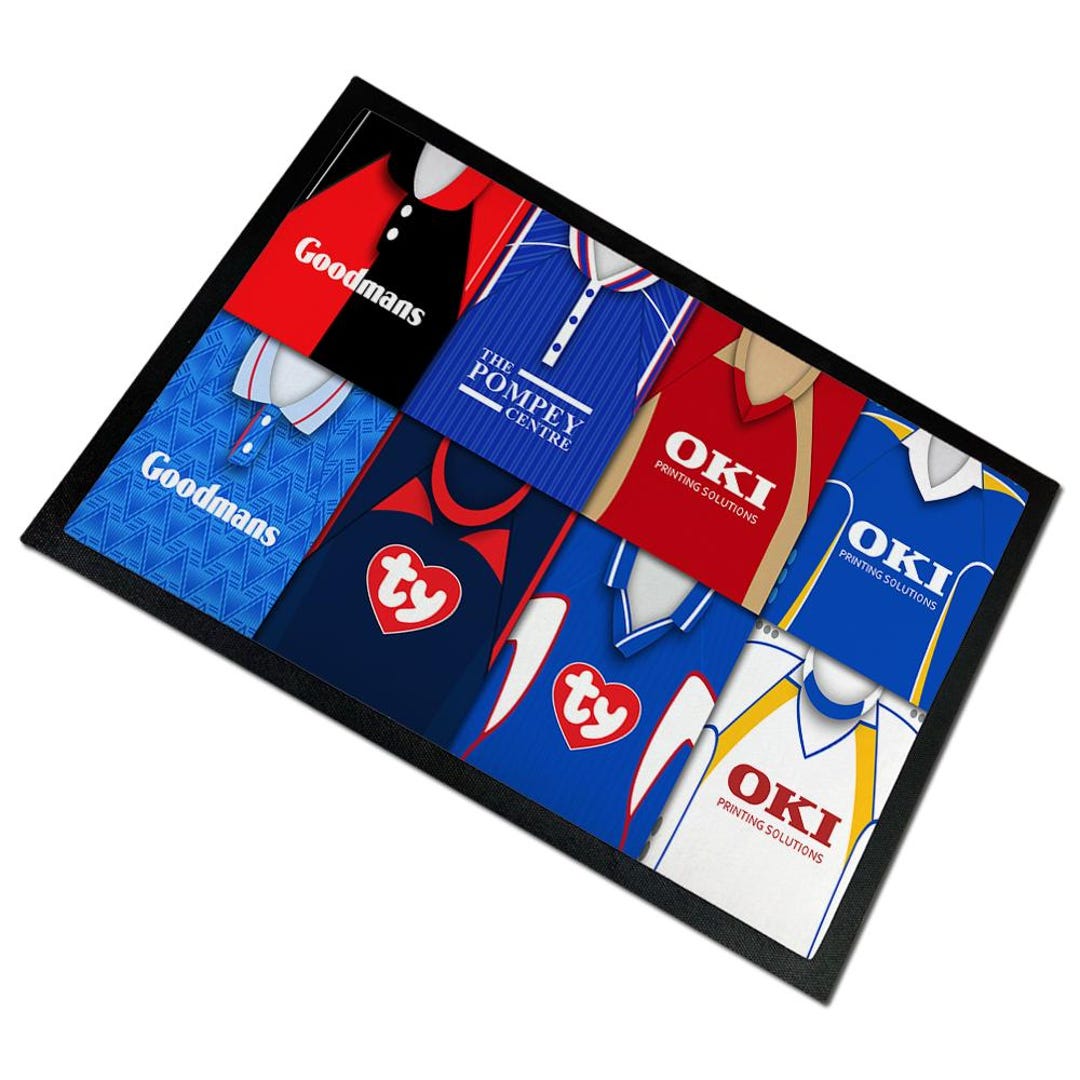 Portsmouth Retro Kits Montage Door Floor Mat Choice of Sizes Great Gift ...