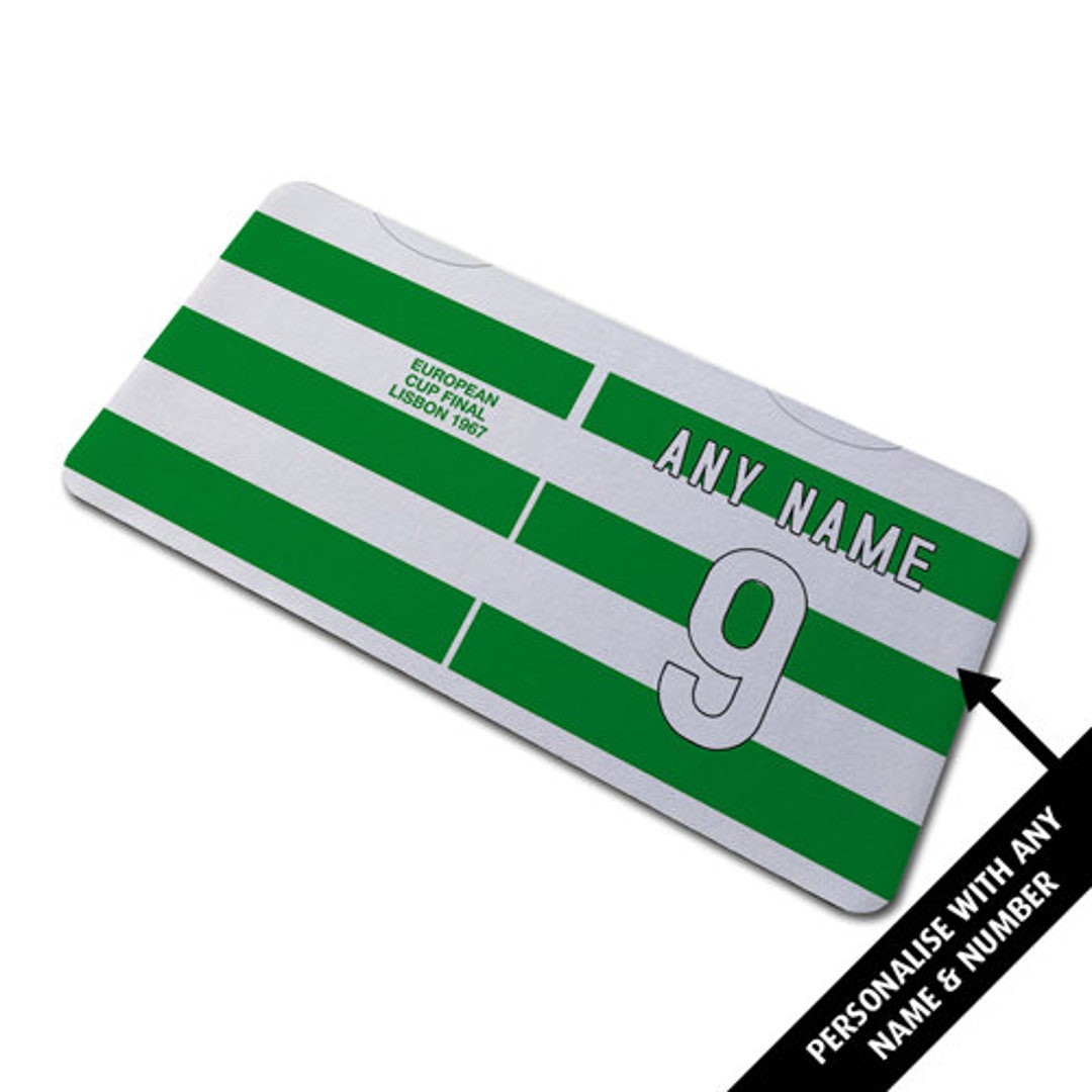 Celtic 1967 Retro Home Shirt Kit Personalised Bar Runner Great ...