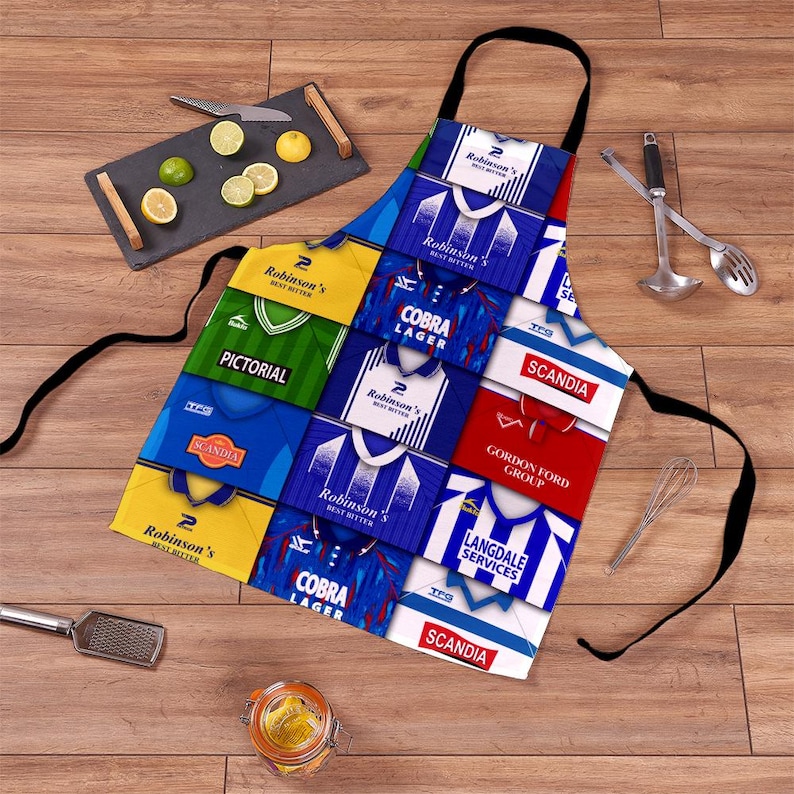 Stockport County Retro Shirt Classic Kits Shirts Adult Apron | Top ...