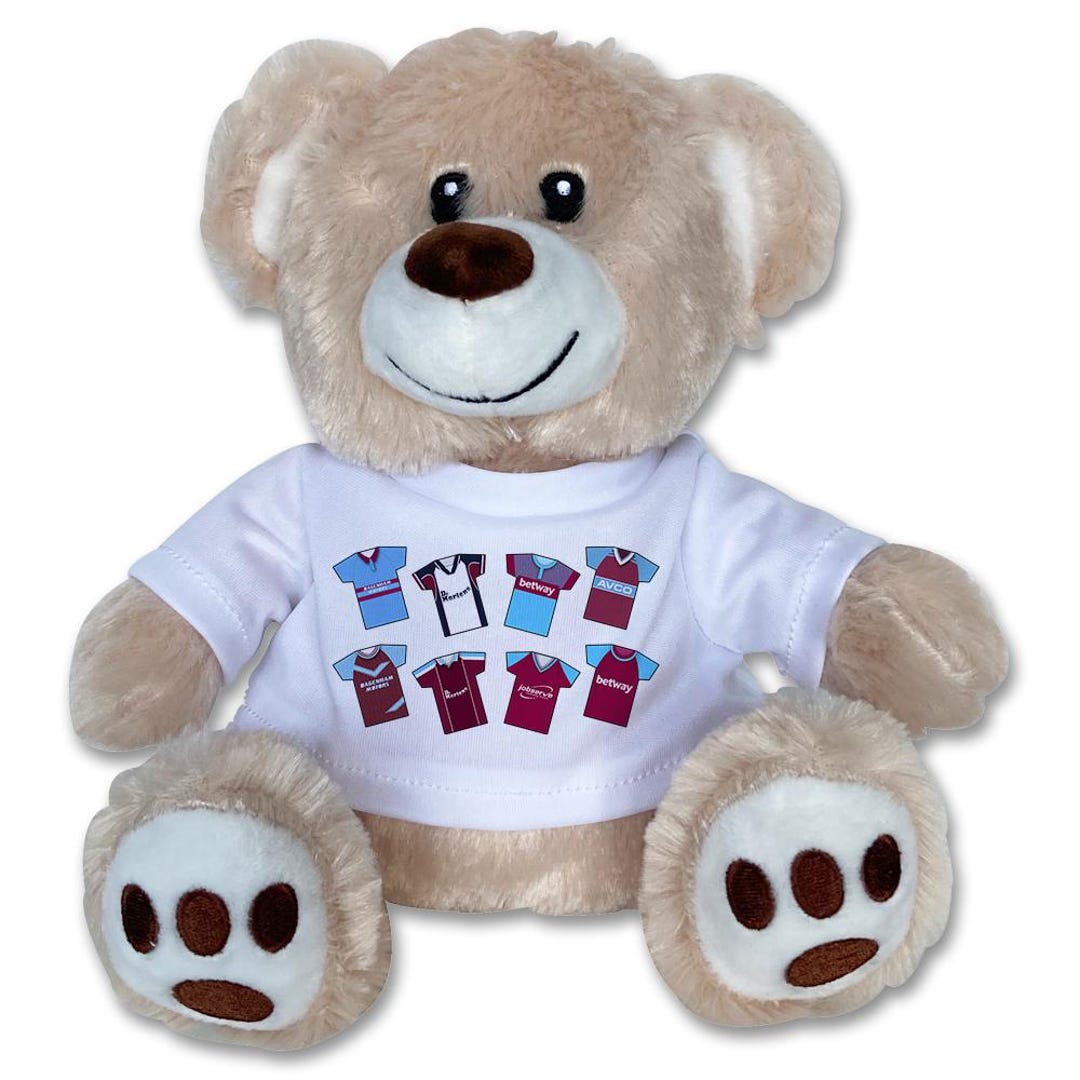 West Ham Retro Shirt Classic Kits Teddy Bear Soft Toy Utd Etc Great ...