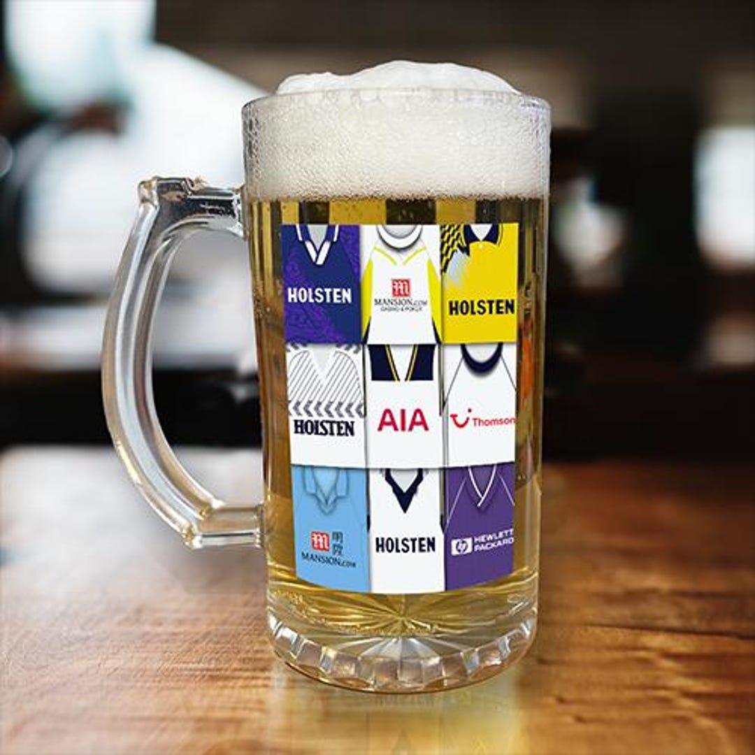 Spurs Retro Shirt Montage Beer Glass Classic Kits Fans Top Quality Gift ...