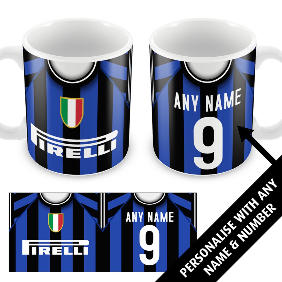Inter Milan 2009 Italian Retro Shirt Kit Personalised Mug Cup Great ...