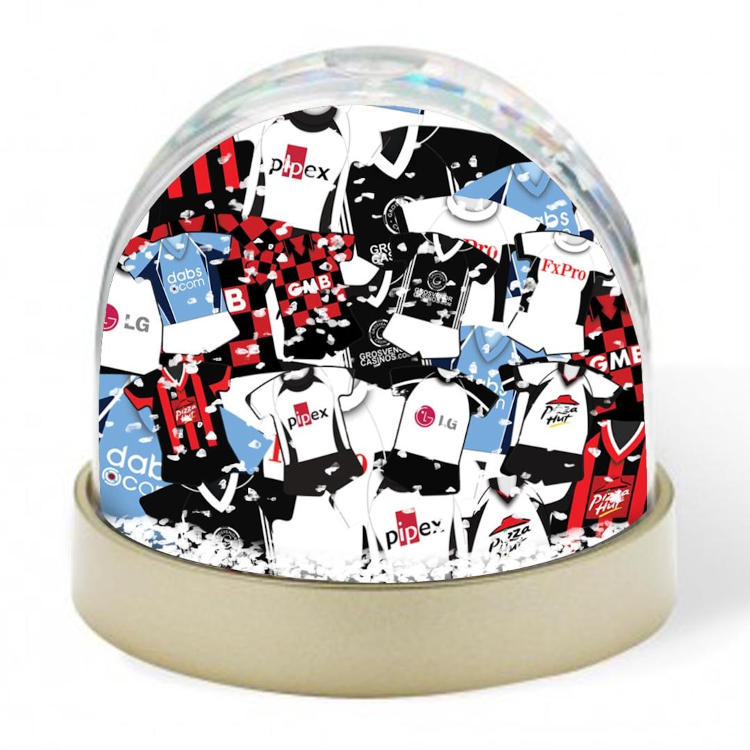 Fulham Retro Kit Mash Snow Globe Classic Kits Xmas Decoration Great ...