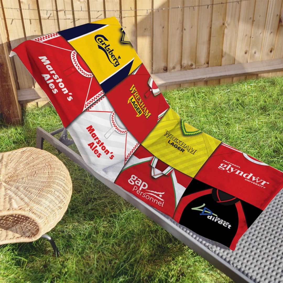 Wrexham Retro Shirt Classic Kits Shirts Montage Beach Towel Top Quality ...