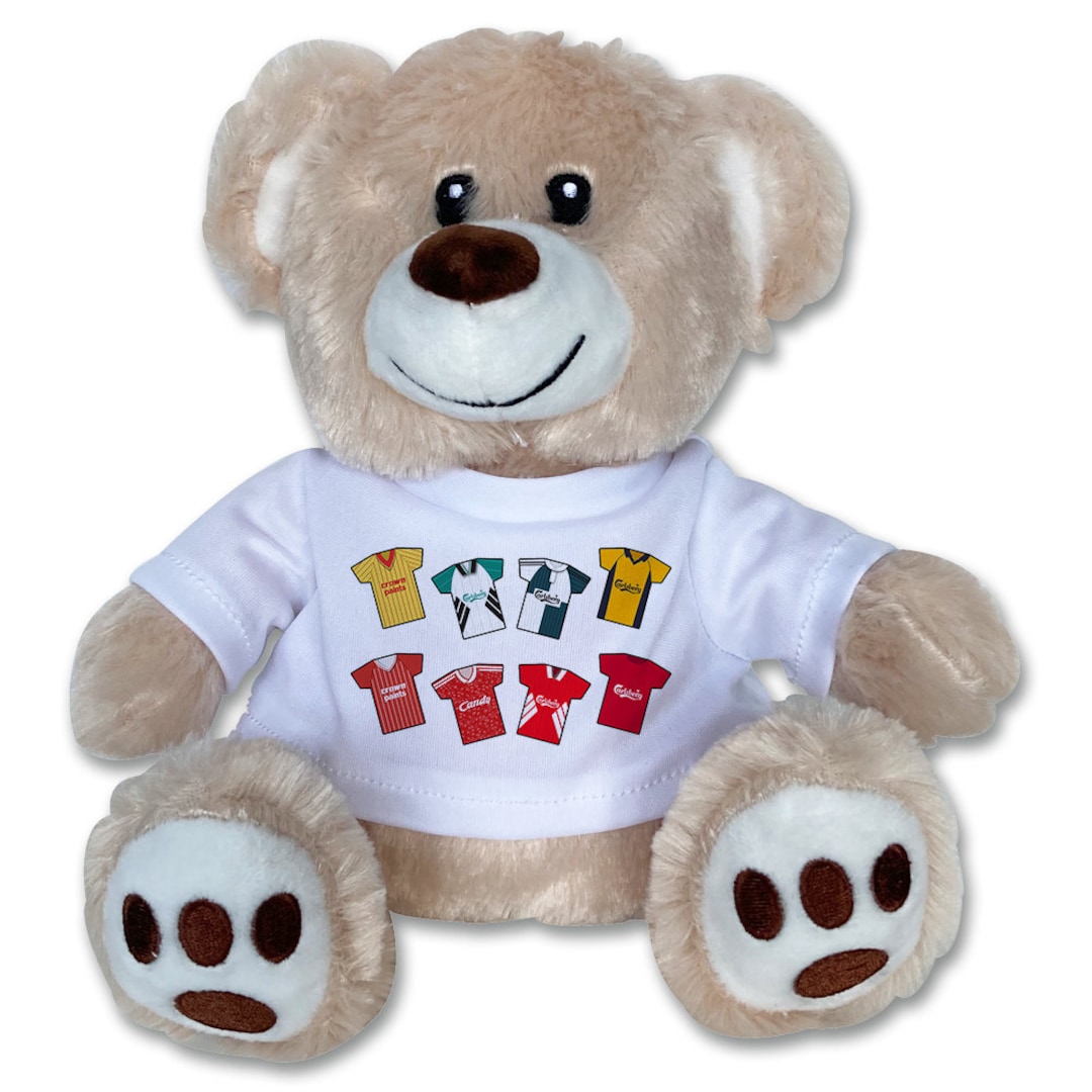 Liverpool Retro Shirt Classic Kits Teddy Bear Soft Toy Great Christmas ...