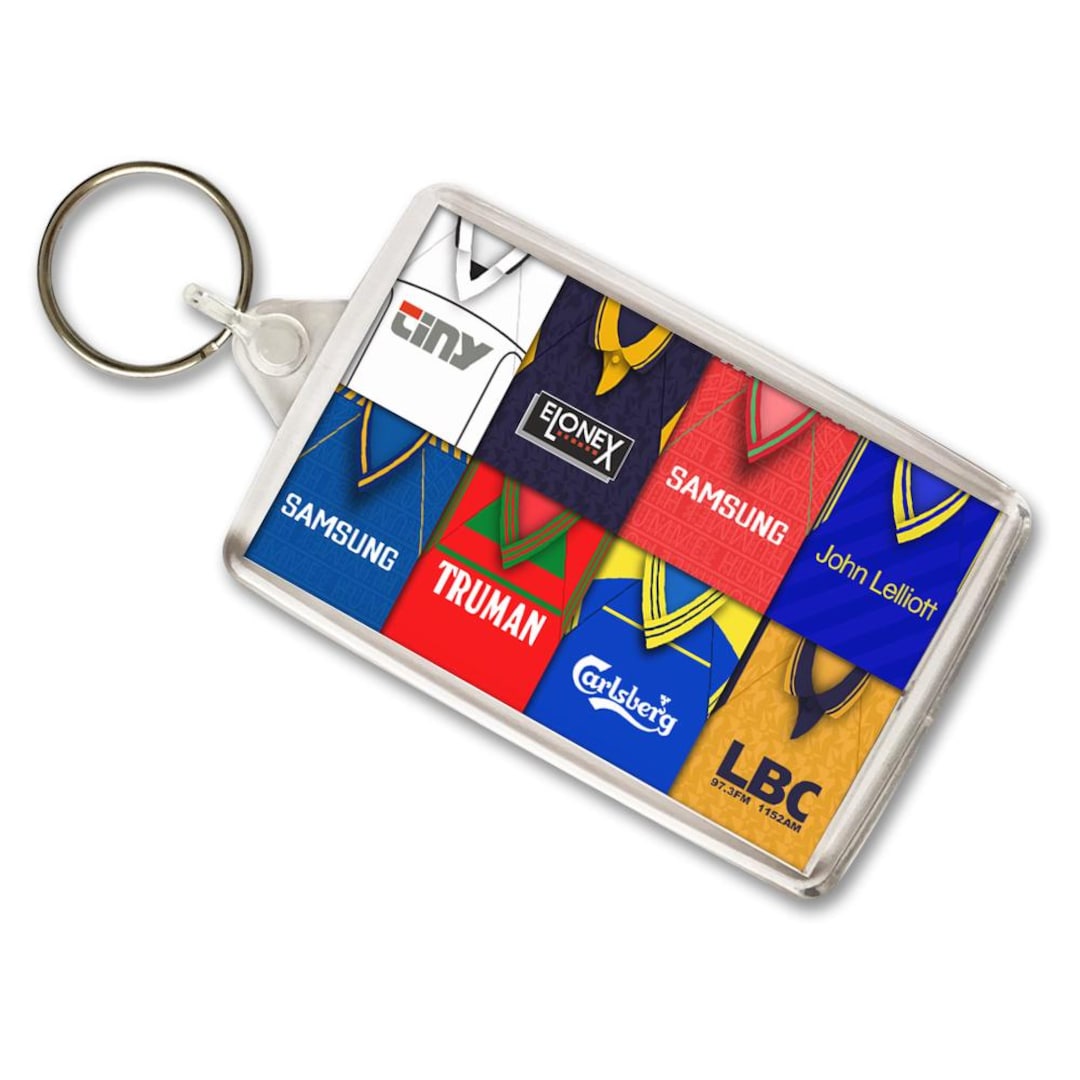 Wimbledon Retro Shirt Montage Keyring | Standard Keyring Key Ring Key ...