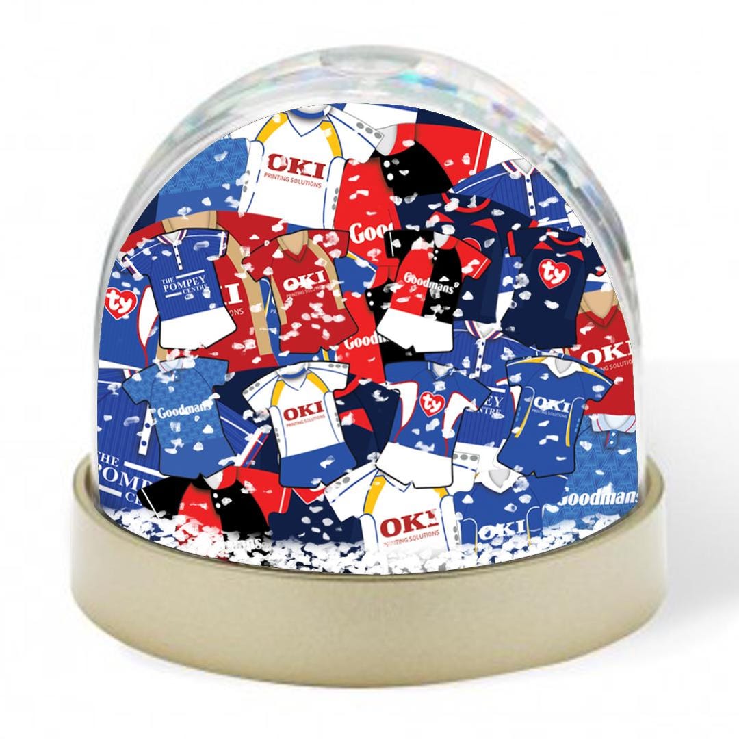 Portsmouth Retro Kit Mash Snow Globe Classic Kits Xmas Decoration Great ...