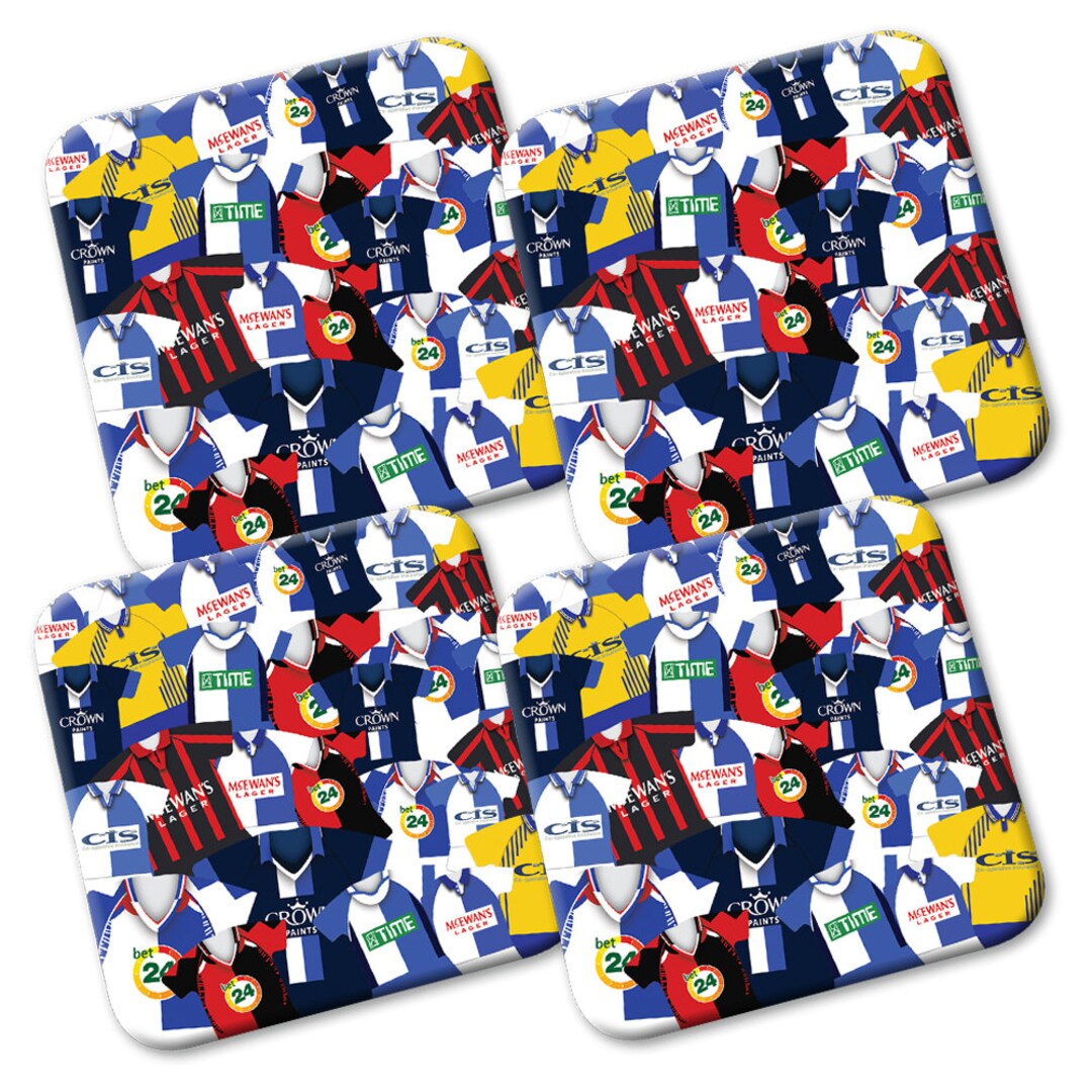 Blackburn Retro Shirt Kits Mash 4 Pack of Coasters Great Gift Rovers ...